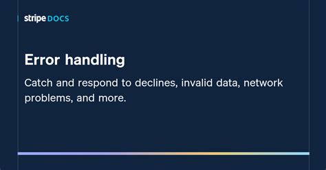 error handling stripe documentation