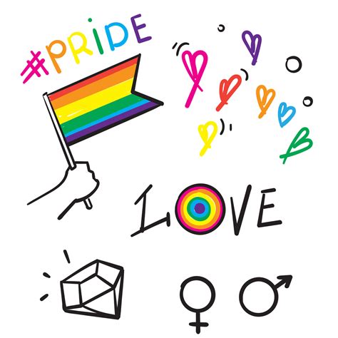 Hand Drawn Doodle Pride Illustration Symbol For Lgbt Gay And Lesbian