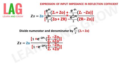 Expression Of Input Impedance In Reflection Coefficient [hindi] Youtube