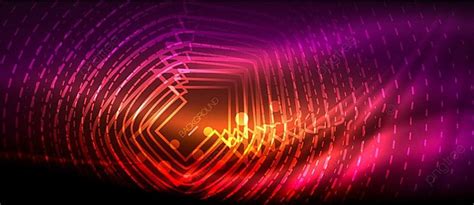 Neon Glowing Wave Energy Motion Background Glow Dark Swirl