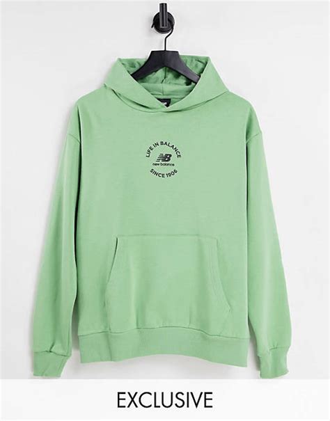 New Balance Life In Balance Felpa Con Cappuccio Verde Salvia Asos