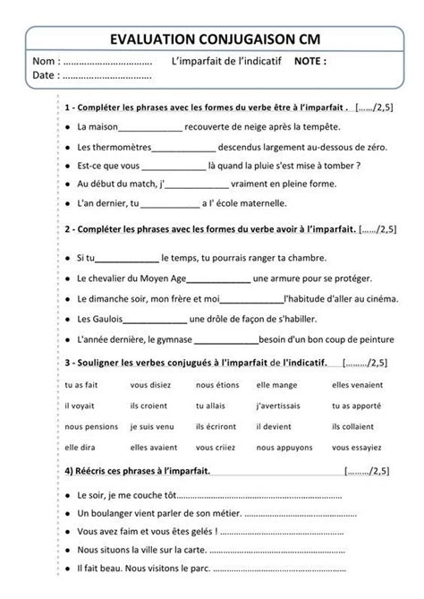 Épinglé Par María Sur FranÇais Exercices Conjugaison Exercices