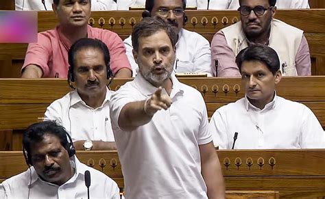 Rahul Gandhis Lok Sabha Speech ‘you Are Not Hindus Dig At Bjp Draws