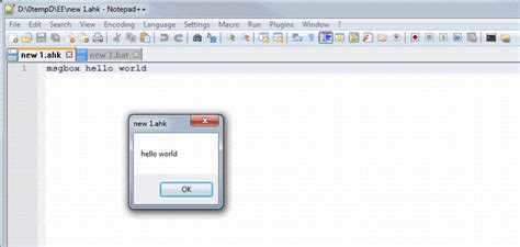 video how to add custom run command to notepad for autohotkey and