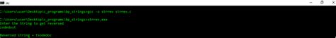 c program to reverse a string using string function strrev