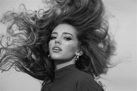 Woman Face For Beauty Salon Portrait Of Pretty Girl With Natural Hair
