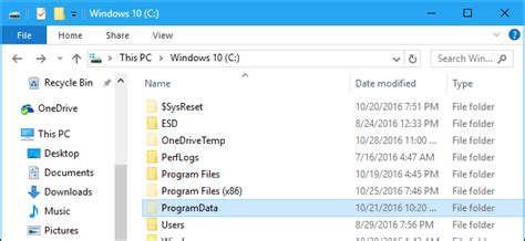 what is the programdata folder in windows