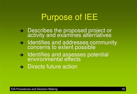 Ppt Overview Of The Environmental Impact Assessment Process