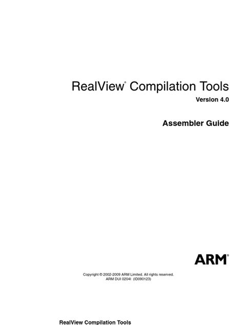arm assembler guide[1] arm architecture assembly language