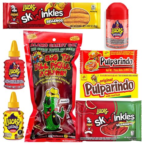 Chamoy Pickle Kit With Mexican Candy Includes Gusano Chamoy