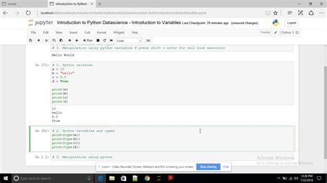 introduction to python variables youtube