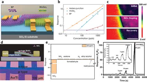 A Schematic Illustration Of The Bp Mos2 Heterojunction Device B