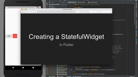 flutter creating a statefulwidget youtube
