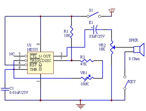 Morse Code Practice Oscillator Schematic