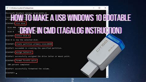 how to make a usb windows 10 bootable drive in cmd