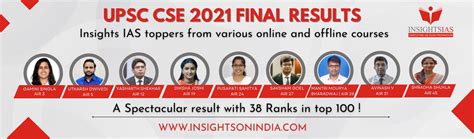 Upsc Cse 2021 Final Results 6 Insightsias Simplifying Upsc Ias Exam