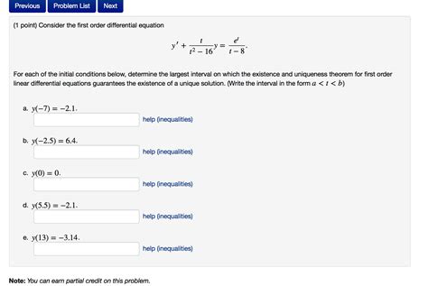 Solved Consider The First Order Differential Equation Y
