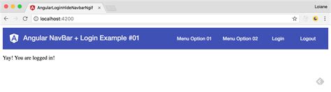 angular hide navbar menu from login page