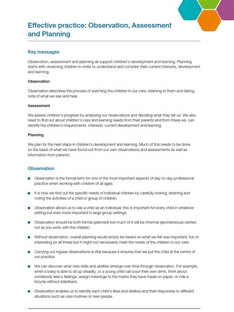 Hnc Rc The Early Years Foundation Stage Effective Practice