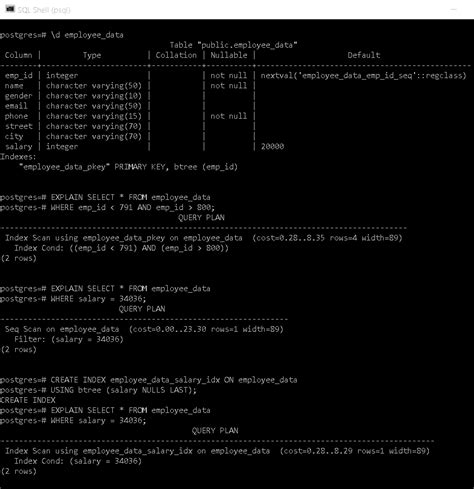 postgresql create index 13 useful examples