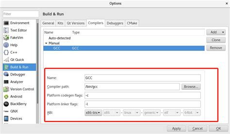 gcc how to add compile for qtcreator on fedora stack overflow