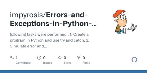 github impyrosis errors and exceptions in python try except finally