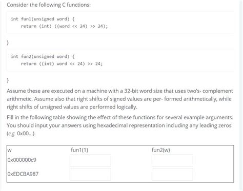 [solved] consider the following c functions int f solutioninn