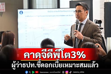 โลกธุรกิจ ผู้ว่าแบงก์ชาติคาดgdp ปีนี้ขยายตัวได้ 3 แจงดอกเบี้ย