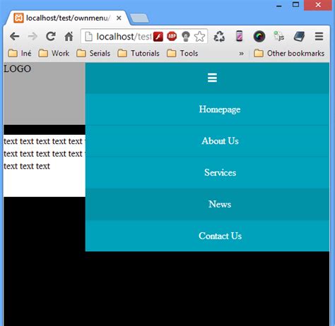 css responsive menu toggle button align stack overflow