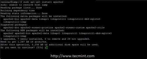 setting up lamp linux apache mysql mariadb php and phpmyadmin in