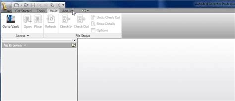 cannot access vault from inside inventor when all other