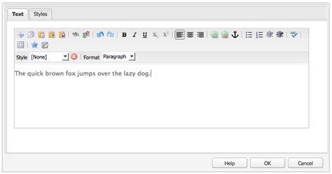 rich text editor