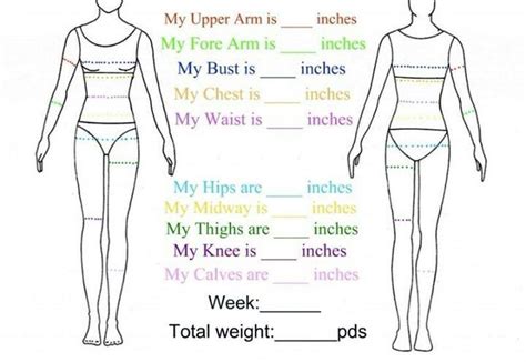 Measurements Fitness And Health Pinterest