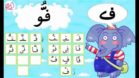 صوت حرف ف مع العشرين حركة الحروف العربية حروفي