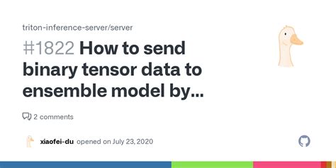 how to send binary tensor data to ensemble model by request