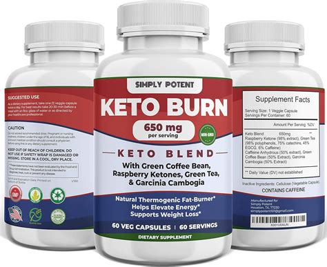 Simply Potent Keto Burn Diet Pills For Weight Loss Thermogenic Fat