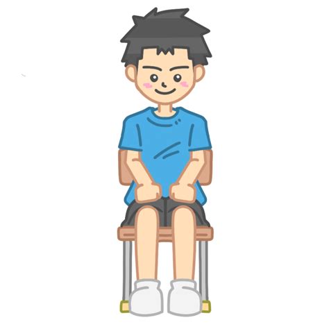 椅子に座る男性 イラストせんせい 使いやすいフリー素材集
