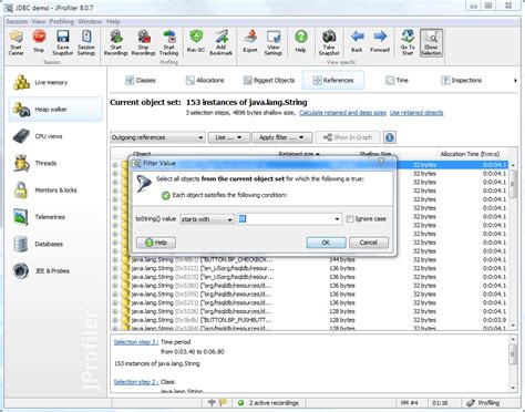 java runtime heap analysis when is a string initialized