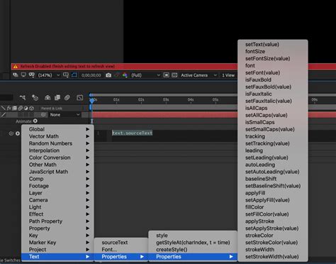 edit the text styles and text properties using the expression controls