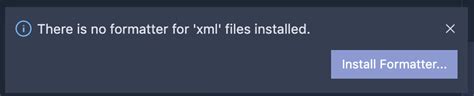 getting no formatter installed error when attempting to format with
