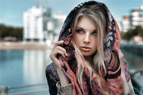 Wallpaper Face Women Outdoors Model Blonde Depth Of Field Blue
