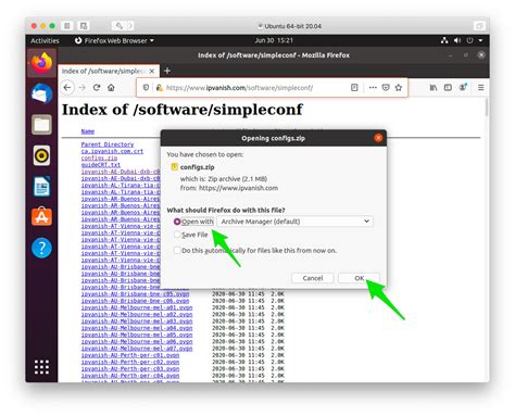 openvpn setup in ubuntu 20 04 lts ipvanish