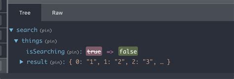 javascript implementation of redux search with components stack