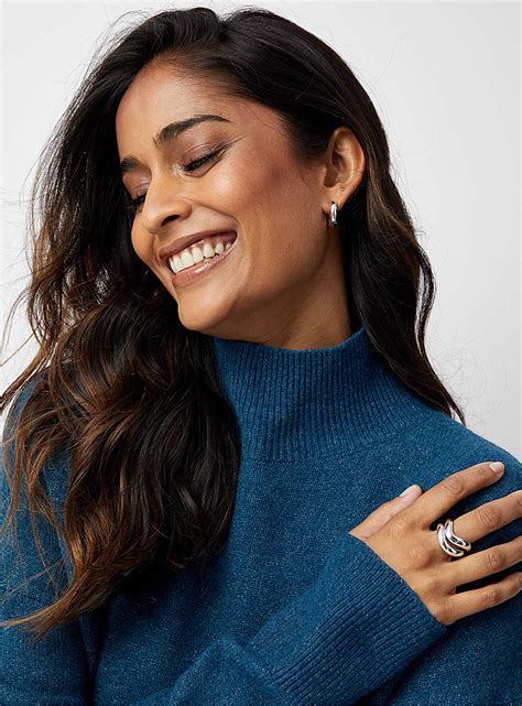 Loose Mock Neck Sweater Contemporaine Shop Womens Turtlenecks And