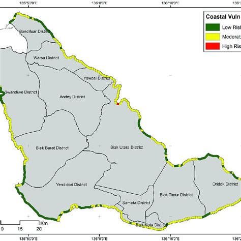 A Geomorphological Land Cover Map In Biak Numfor Regency B Map