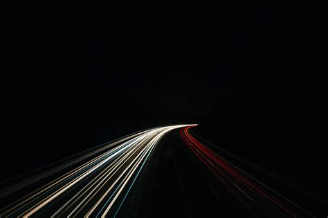 Download Long Exposure On Highway Black Desktop Wallpaper