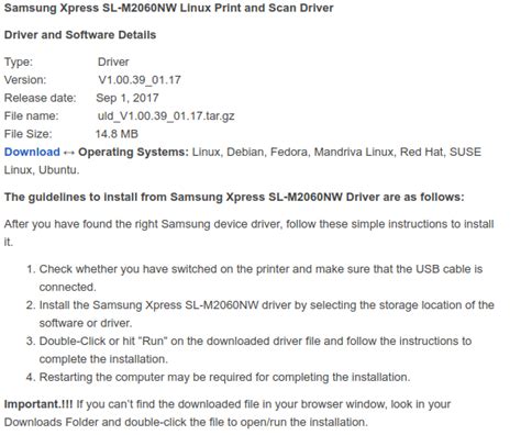 install printer driver samsung xpress m2026w hardware ubuntu mate