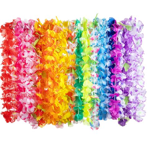 Buy Joyintoy 36 Counts Hawaiian Leis Bulk Tropical Flower Lei Hawaiian