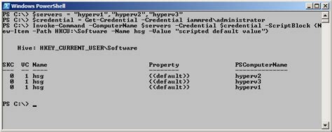 use powershell to create new registry keys on remote systems