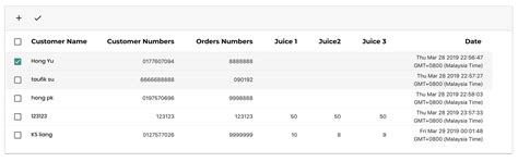 javascript framework7 data table with checkbox selected stack overflow